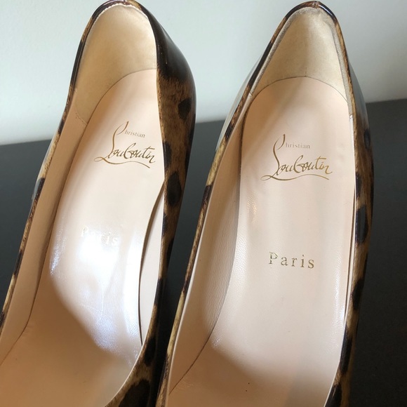 Christian Louboutin | Shoes | Christian Louboutin Patent Leopard Print ...